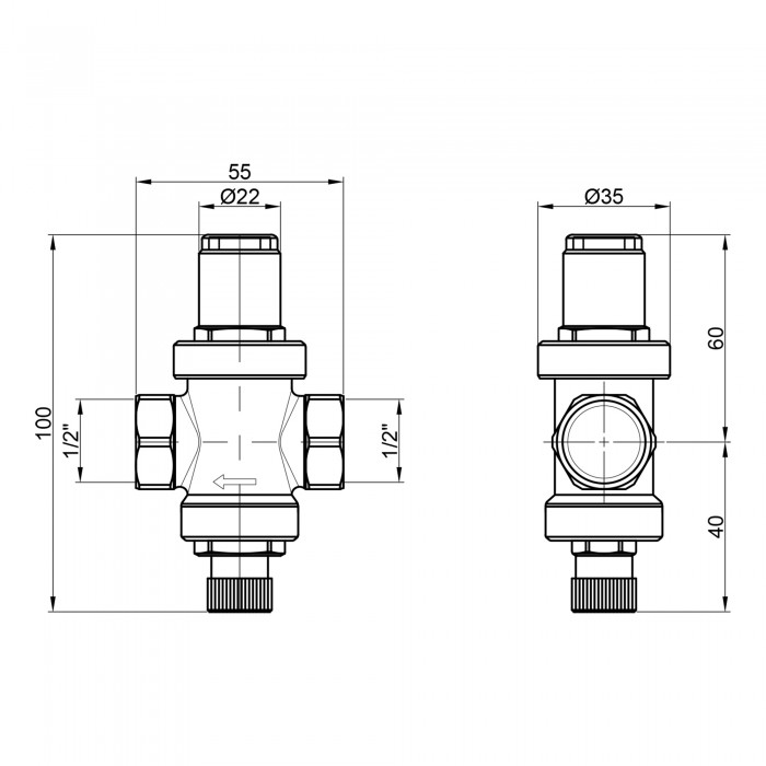 Купить Редуктор Icma 1/2" №247 по цене 734 грн. в Украине